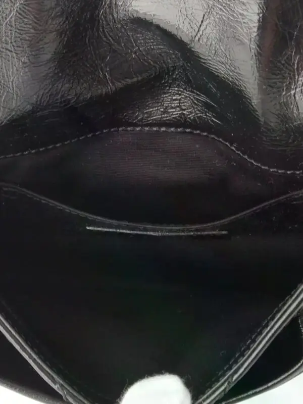 Saint Laurent Crinkled Calfskin Niki Shoulder Bag - Black