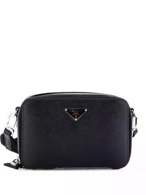 Prada Brique Camera Saffiano Leather Mini Crossbody Bag
