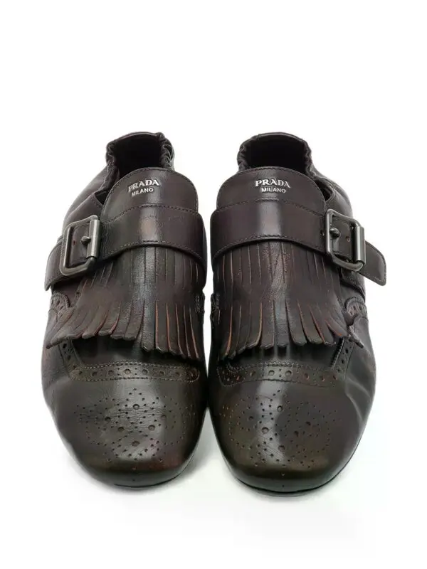 Prada Shuffle Fringed Monk Shoes