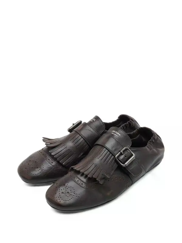 Prada Shuffle Fringed Monk Shoes