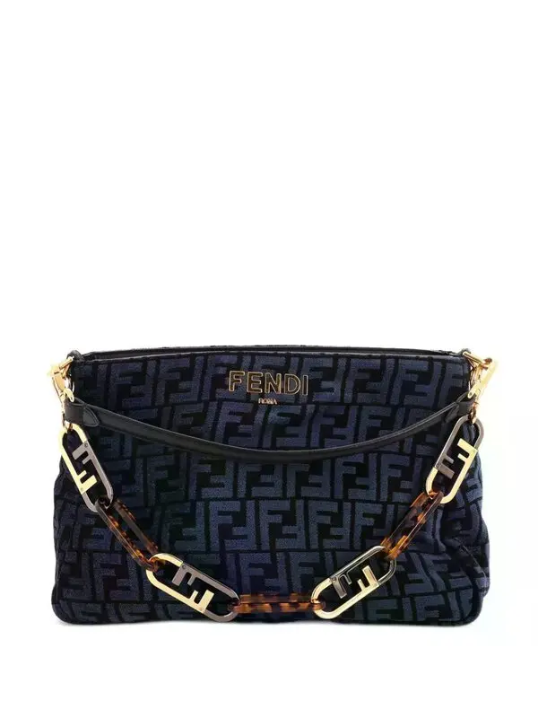 Fendi Zucca Chenille Hobo Bag - Blue