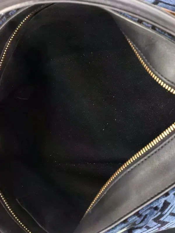 Fendi Zucca Chenille Hobo Bag - Blue