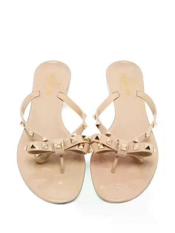 Valentino Garavani Rockstud Bow Flip Flops