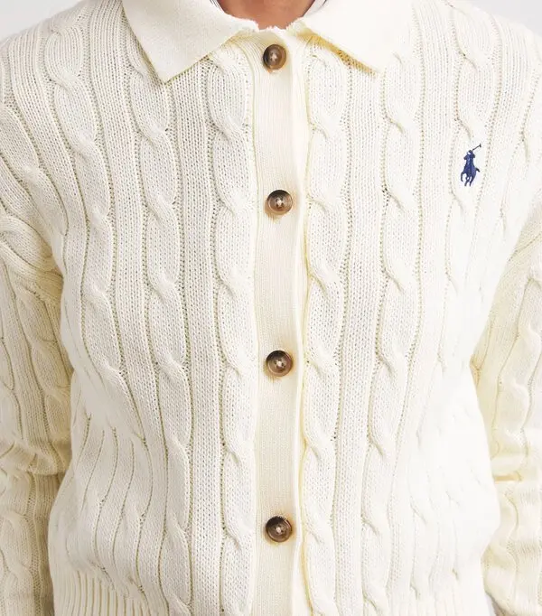 Polo Ralph Lauren Cotton Cable-knit Polo Cardigan