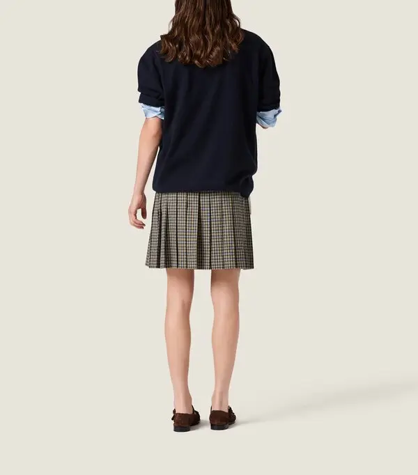 Miu Miu Cashmere Short-sleeve Polo Sweater