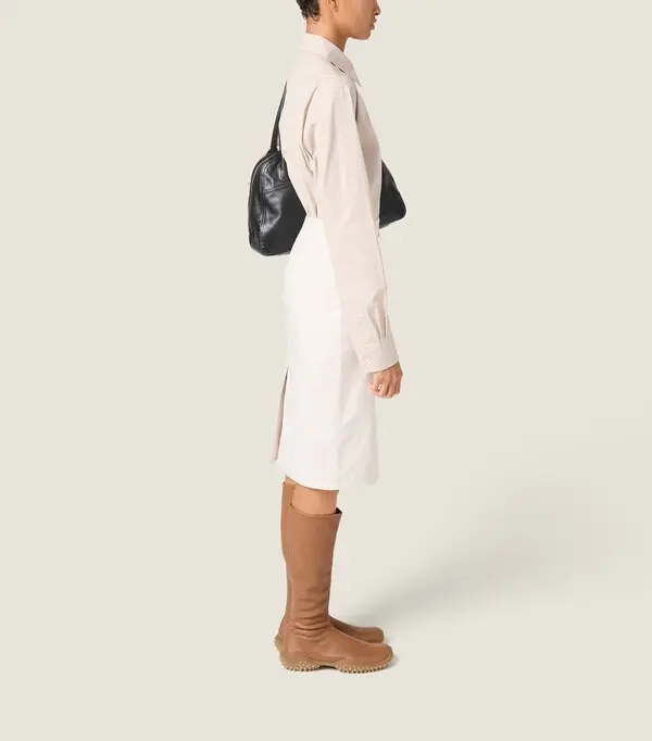 Miu Miu Stretch-poplin Midi Skirt