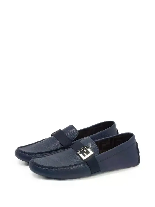 Fendi Ff Round-toe Loafers