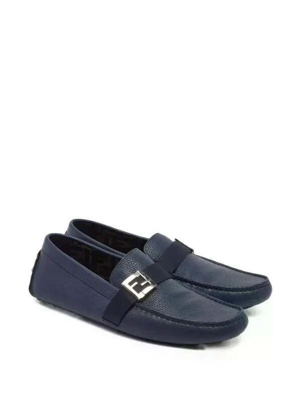 Fendi Ff Round-toe Loafers