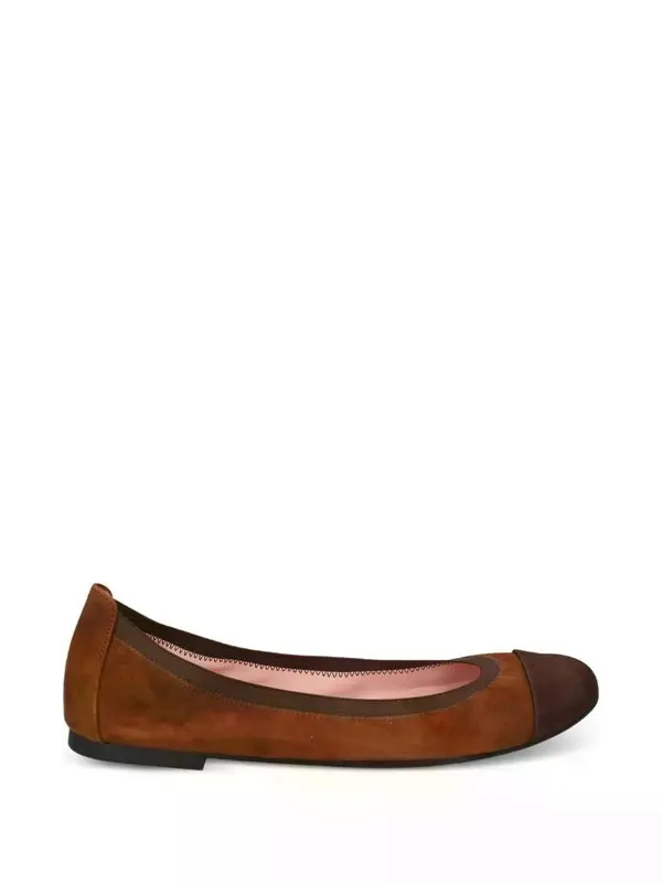 Pretty Ballerinas Nicole Cap-toe Ballet Flats - Brown