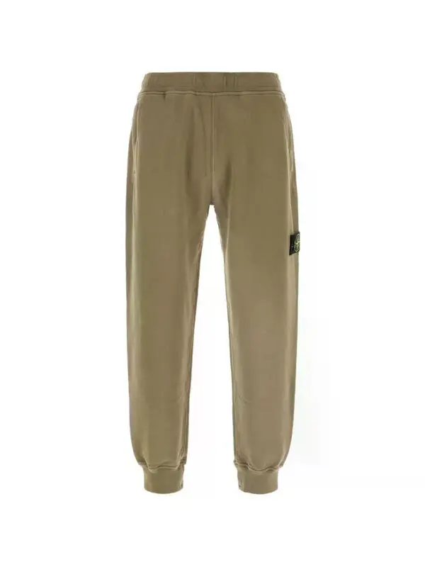 Stone Island 6200012 Brushed Organic-cotton Fleece Trousers - Green