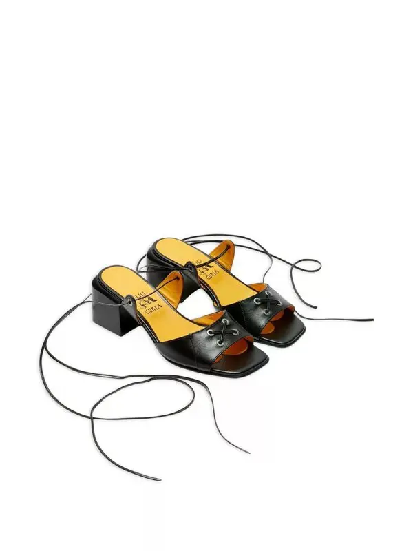 LILI CURIA Faye Lace-up Leather Sandals
