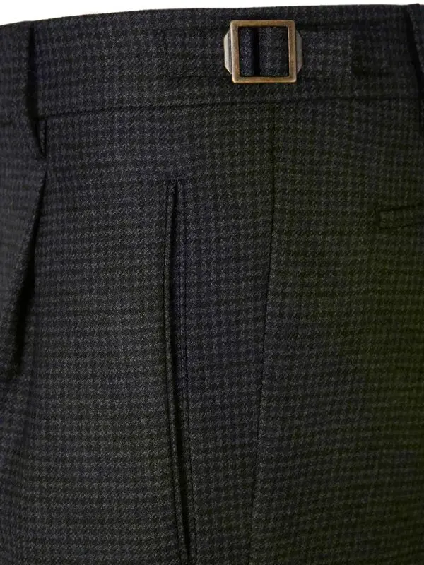 BERWICH Houndstooth-pattern Pleated Trousers