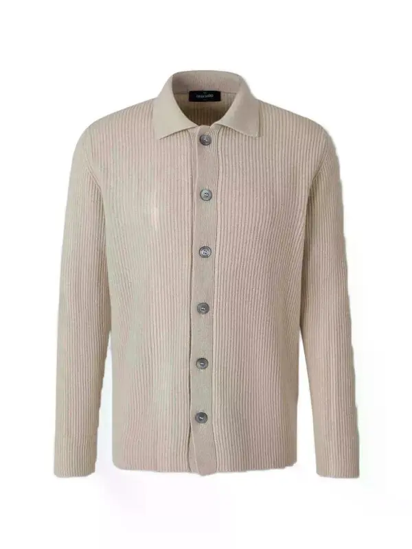 GRAN SASSO Ribbed-knit Button-up Sweater