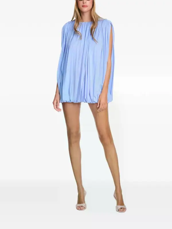 AXEL 113 Nicole Ruched Bubble-hem Shift Mini Dress - Blue