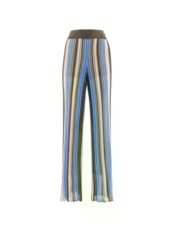 NENETTE Vertical-stripe Wide-leg Trousers