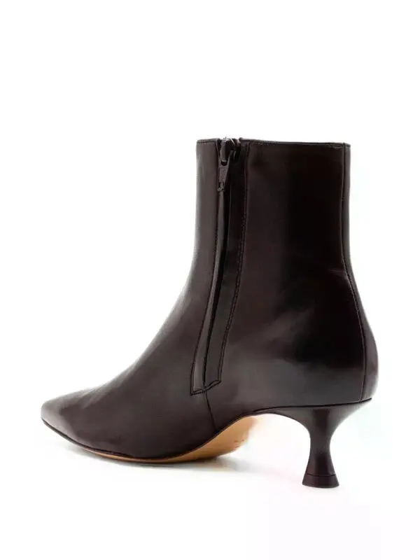 MARA BINI Tapered-toe Leather Ankle Boots