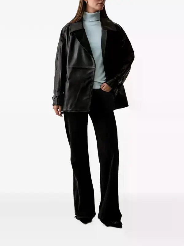 TRUSSARDI Leather Biker Jacket