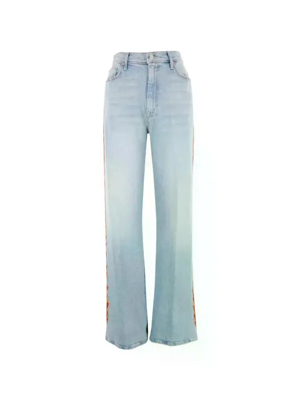 MOTHER The Saloon Sneak Flame-print Jeans
