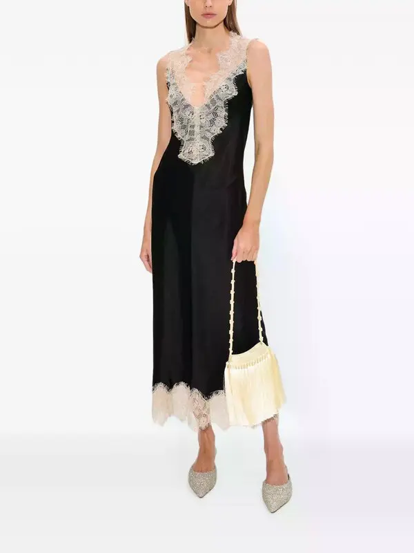 SIMONMILLER Bea Lace-trimmed Midi Dress