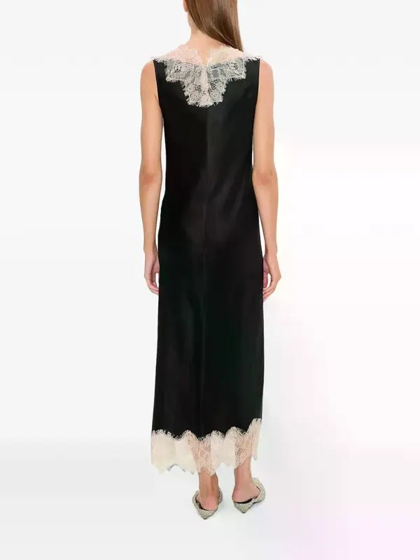 SIMONMILLER Bea Lace-trimmed Midi Dress