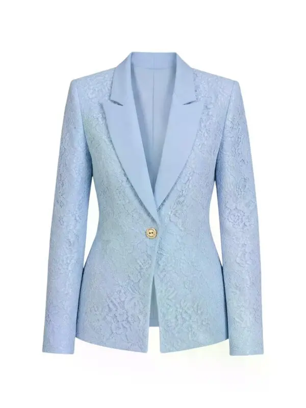 DIVEDIVINE Tosca Lace Peaked-lapel Blazer - Blue