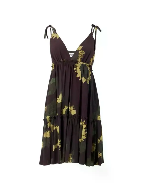 Moschino Floral-print Ruffled-tier Dress