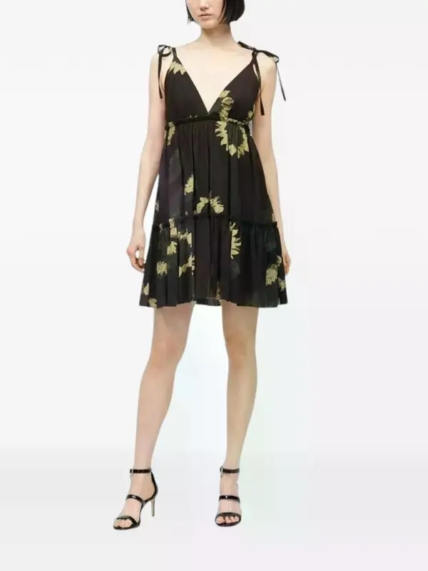 Moschino Floral-print Ruffled-tier Dress