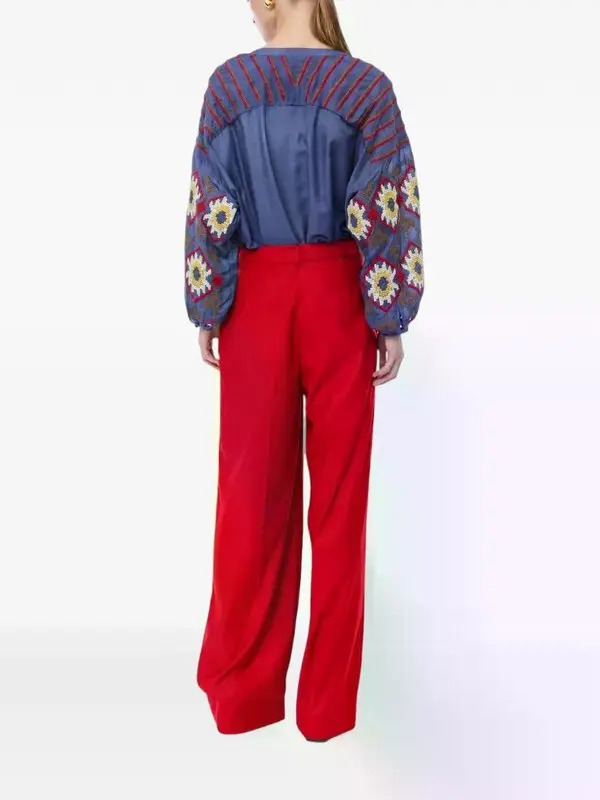 NENETTE Pleated Wide-leg Trousers