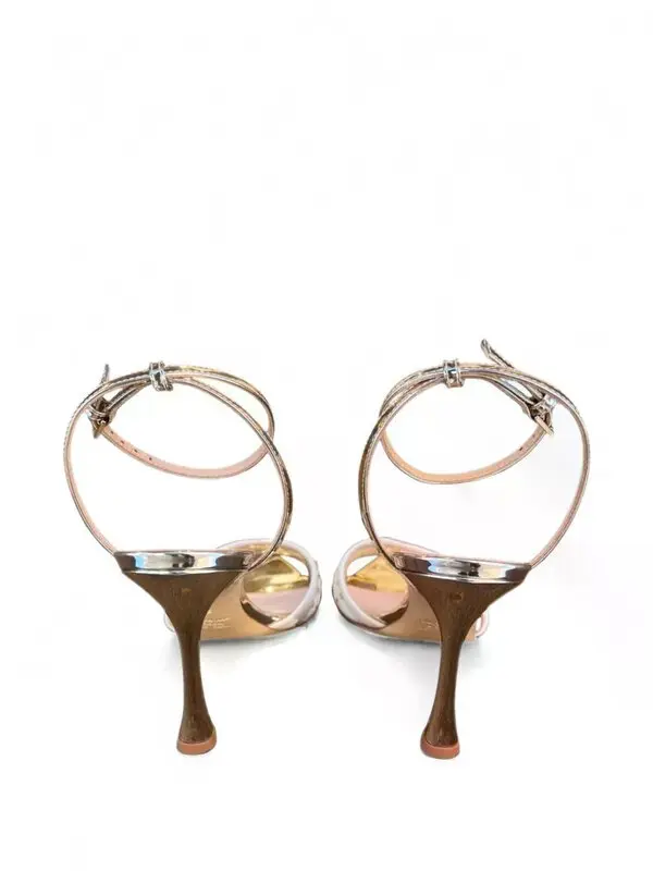 NINALILOU Strass-embellished Draped Heeled Sandals
