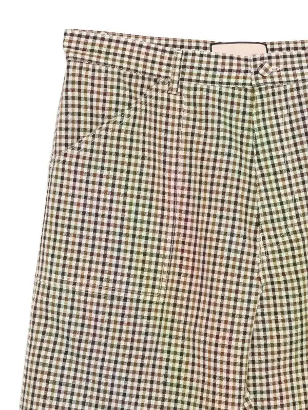 Plan C Check Wool Trousers
