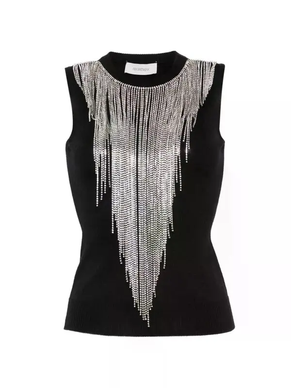 Sportmax Crystal-fringe Knitted Top