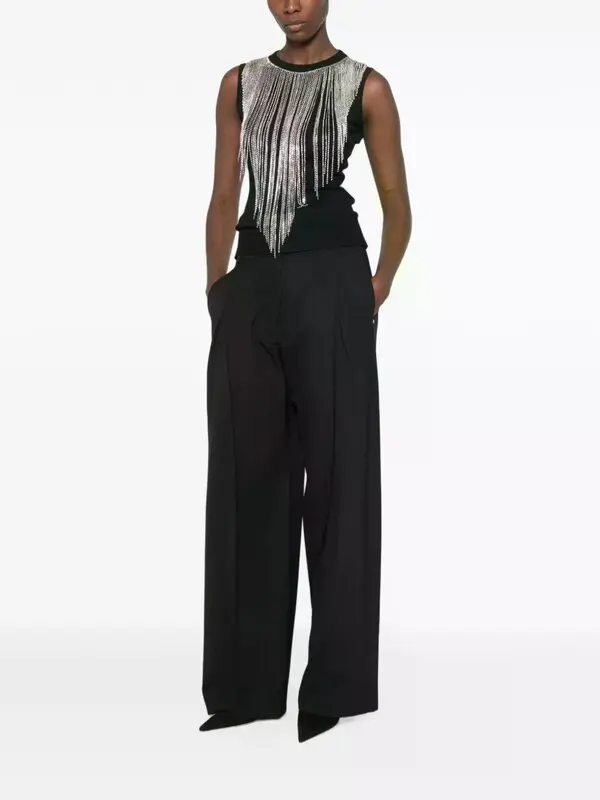 Sportmax Crystal-fringe Knitted Top
