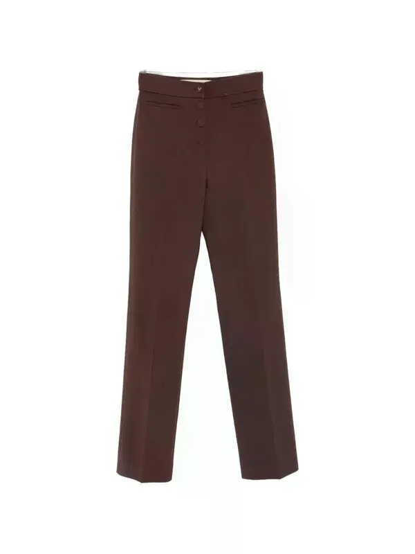 Valentino Garavani Vlogo Button-fastening Trousers - Brown