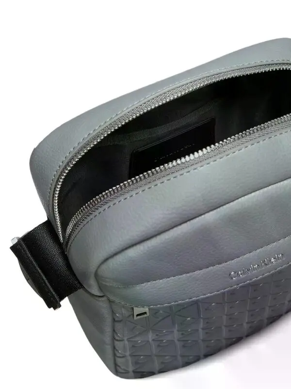 Calvin Klein Embossed Messenger Bag - Grey