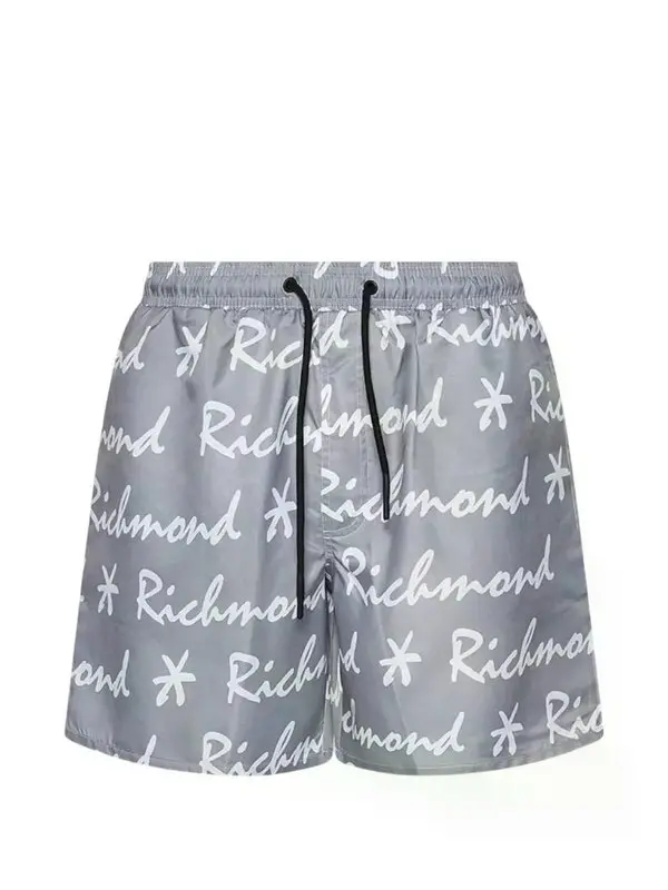 John Richmond Logo-detail Drawstring Swim Shorts