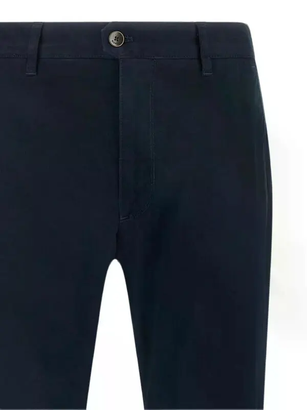 Incotex Straight-leg Cotton-canvas Trousers - Blue