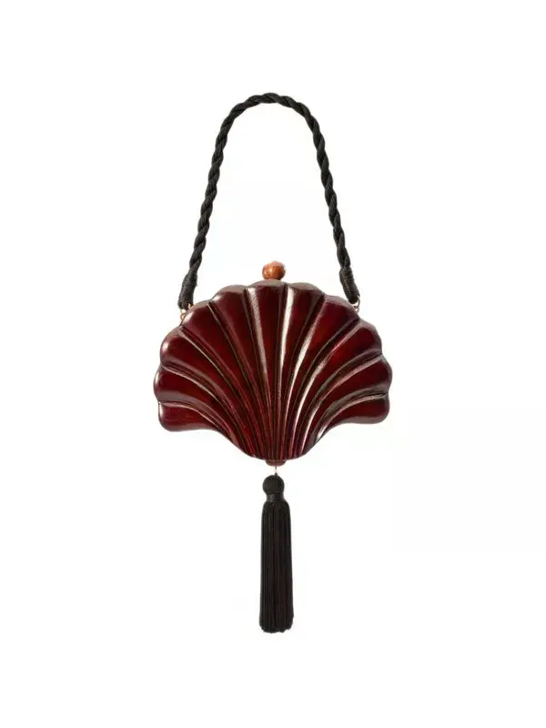 SIMONMILLER Concha Carved Clutch Bag