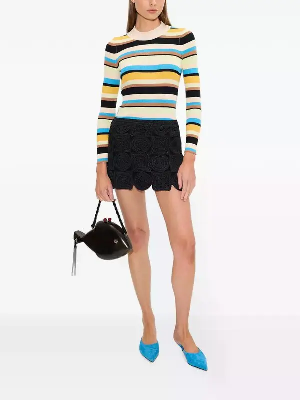 SIMONMILLER Mika Striped Long-sleeve Top