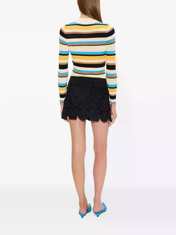 SIMONMILLER Mika Striped Long-sleeve Top