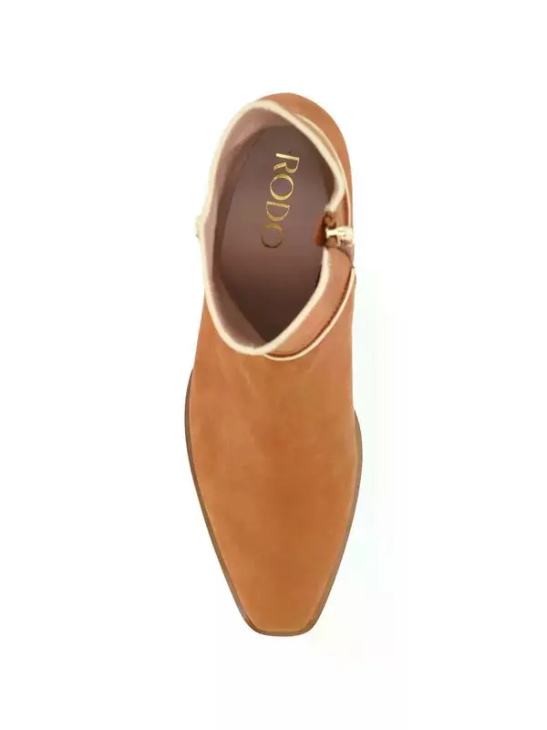 Rodo Piped Square-toe Ankle Boots