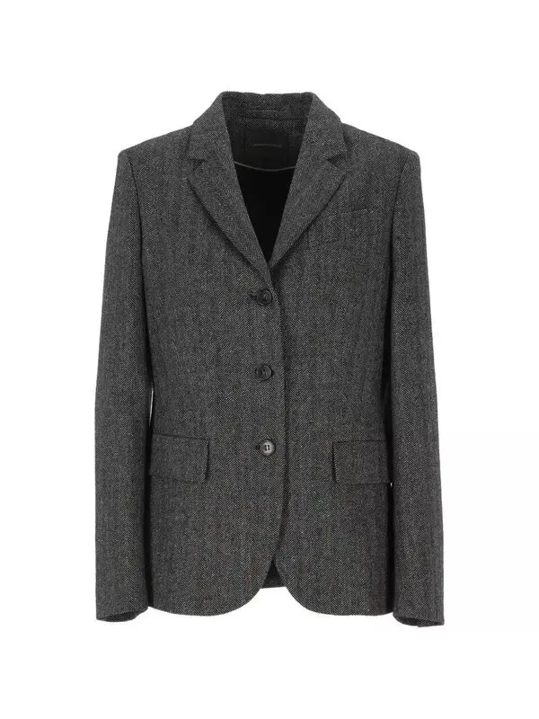 Lorena Antoniazzi Wool-blend Herringbone Blazer