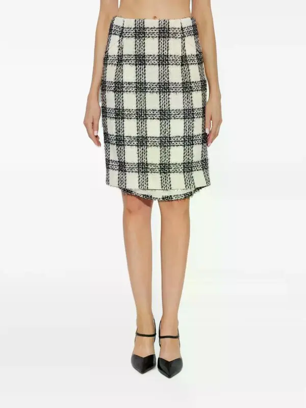Vetements Tweed Midi Skirt