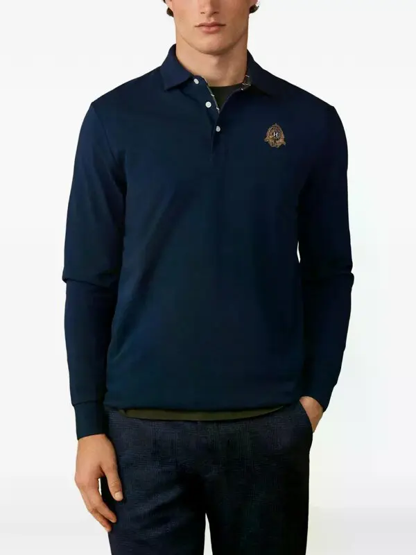 HACKETT LONDON Heritage Crest Long-sleeve Polo Shirt