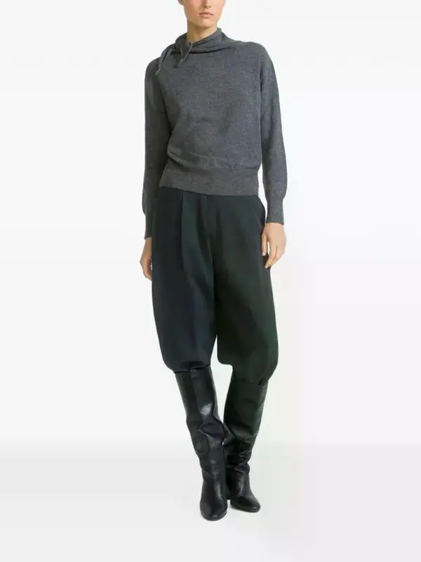 YVES SALOMON Scarf-collar Cashmere Sweater
