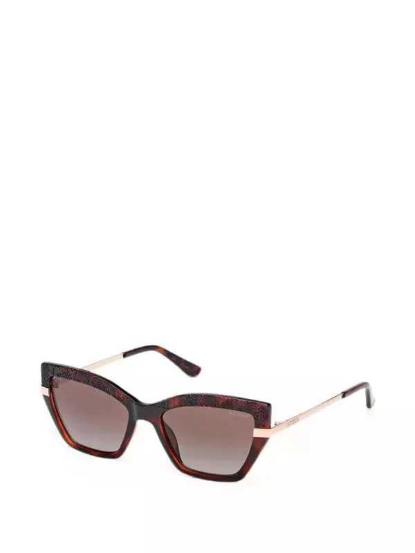 Guess Tortoiseshell-effect Geometric-frame Sunglasses