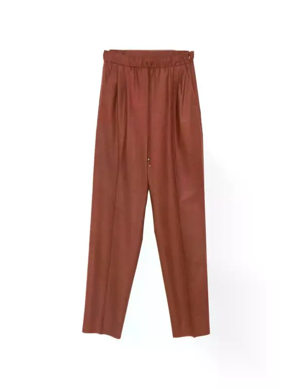Max Mara Drawstring Straight-leg Trousers - Brown