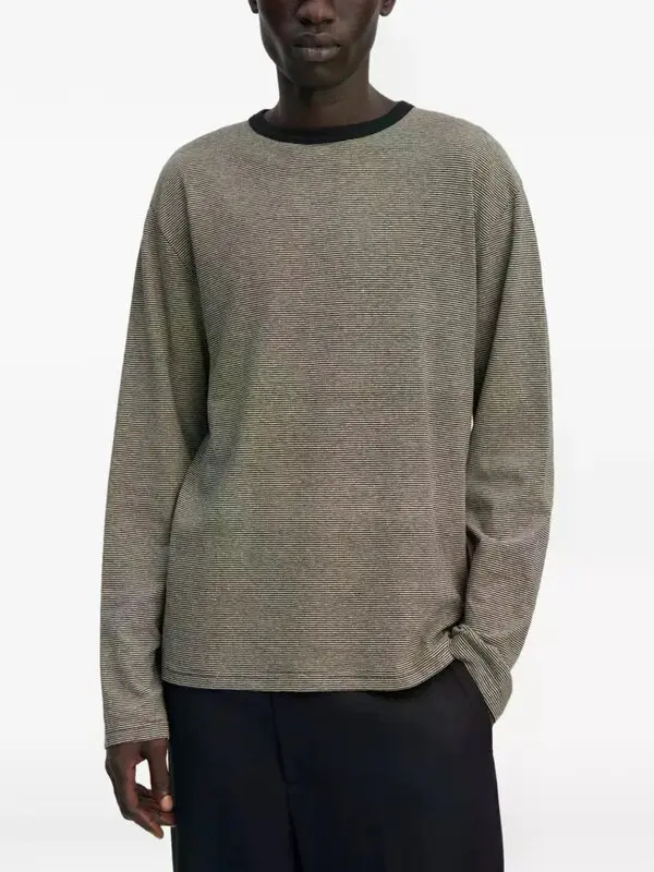 ANOTHER ASPECT Striped Long-sleeve T-shirt - Black