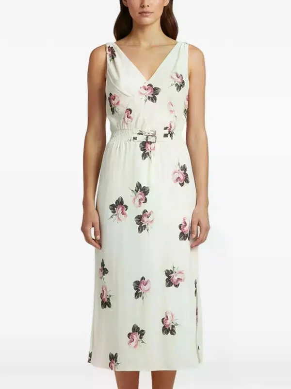 Prada Floral-print Midi Dress