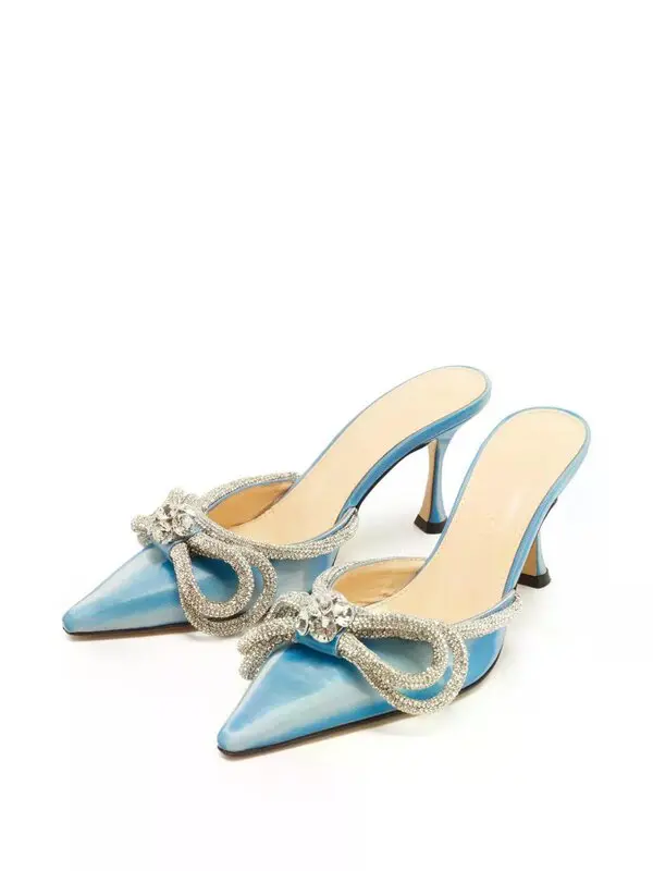 Mach & Mach Double Bow Heeled Mules