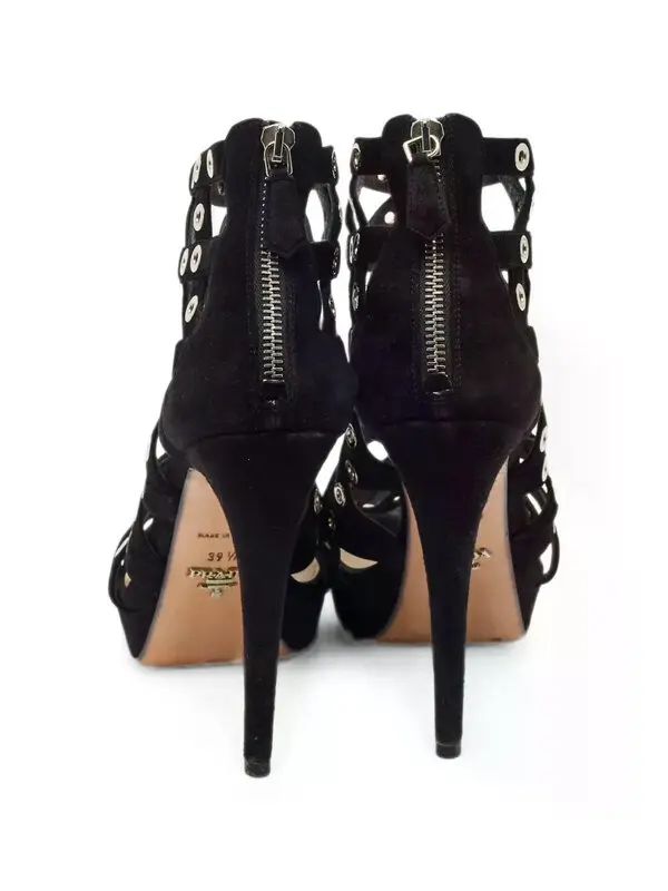 Prada Open-toe Eyelet-detail Boots